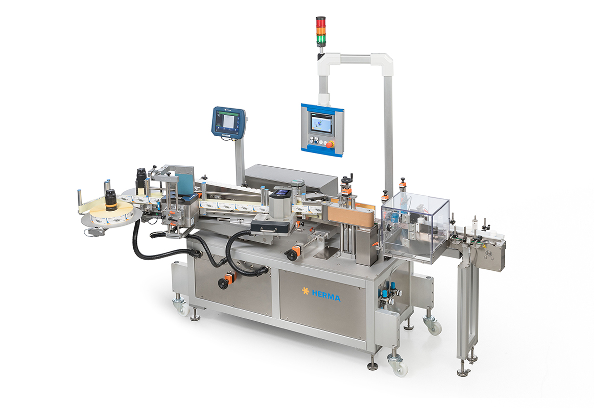 Wrap-around labeler HERMA 152E: labeling for many industries